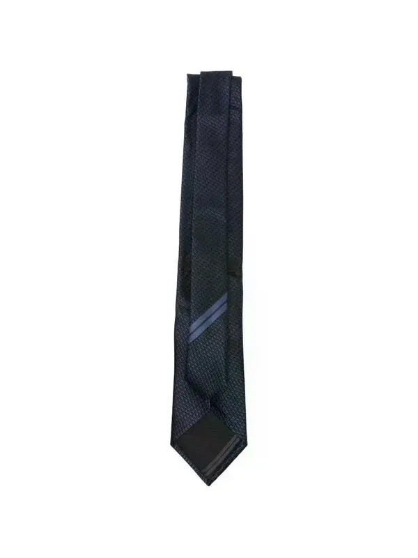 Zegna Silk Geometric Pattern Tie