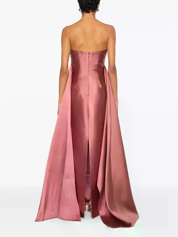 Solace London Strapless Draped Maxi Dress