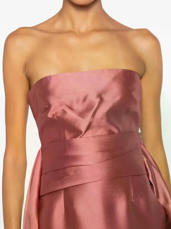 Solace London Strapless Draped Maxi Dress