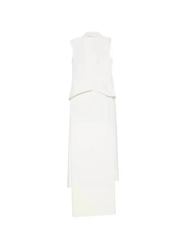 Solace London Annie Peplum-waist Draped-panel Maxi Dress - White