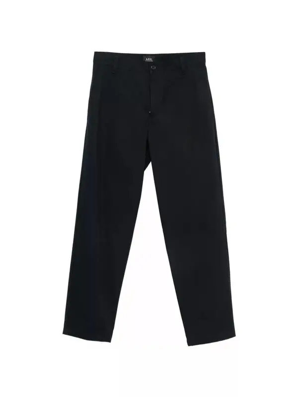 A.p.c. Straight-leg Cotton Trousers - Blue