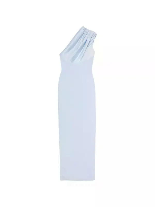 Solace London Gracie One-shoulder Draped Maxi Dress
