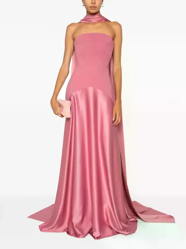 Solace London Strapless Maxi Dress - Pink
