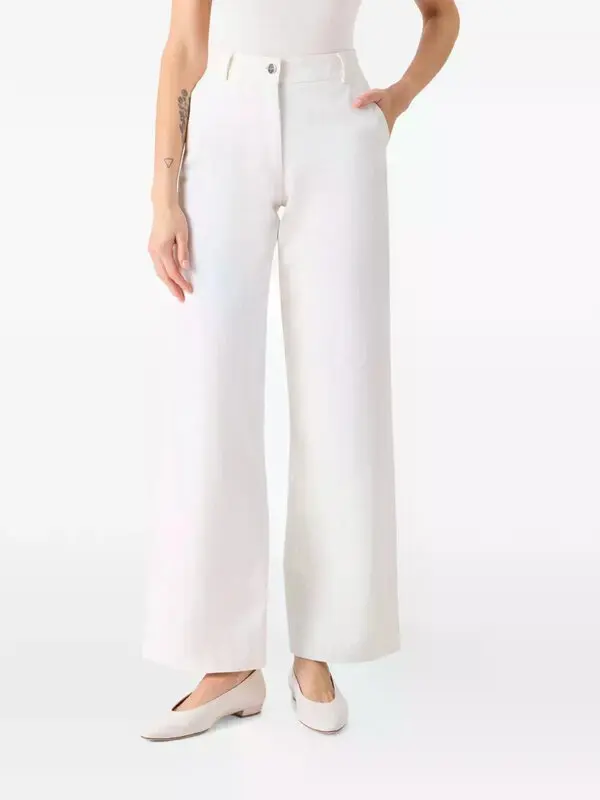 Akris Finnian Wide-leg Jeans - White