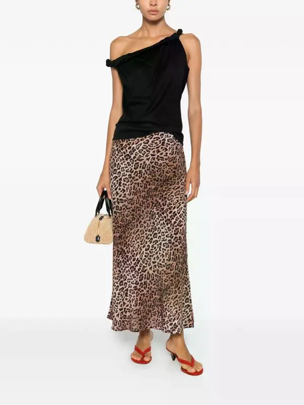 Rixo Kelly Leopard-print Maxi Skirt