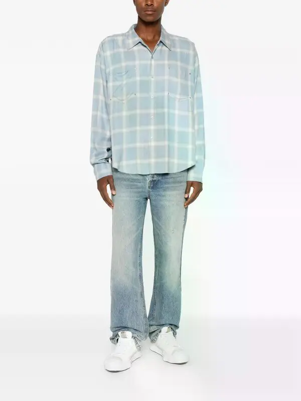 COLE BUXTON Faded Straight-leg Jeans