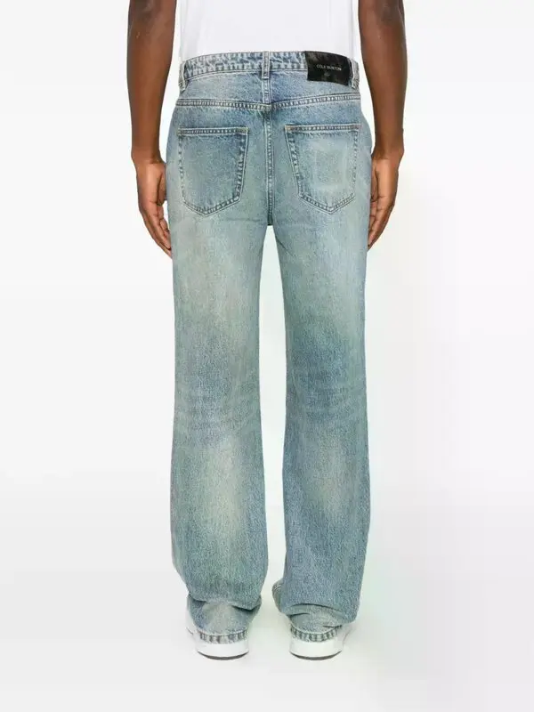 COLE BUXTON Faded Straight-leg Jeans