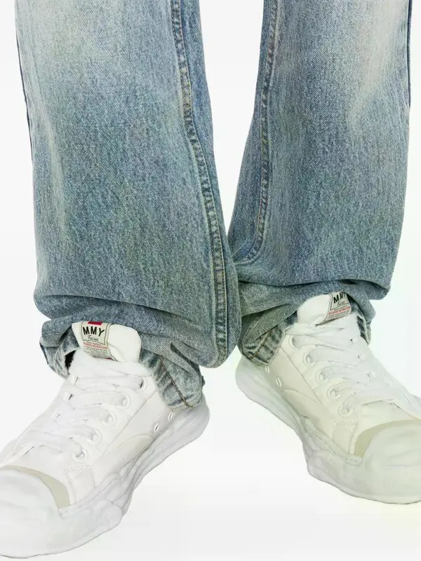 COLE BUXTON Faded Straight-leg Jeans