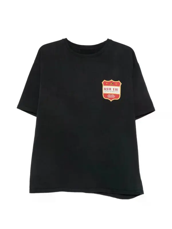 Rhude Logo-print Short-sleeve T-shirt - Black