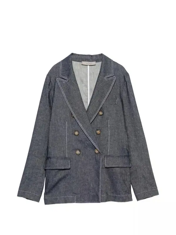 D.exterior Double-breasted Blazer