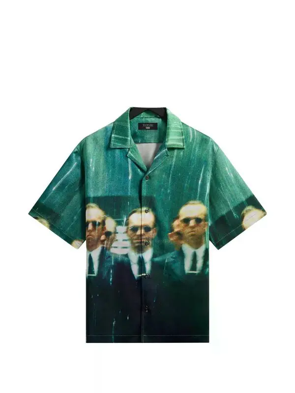 Kith X The Matrix Camp-collar Shirt - Green