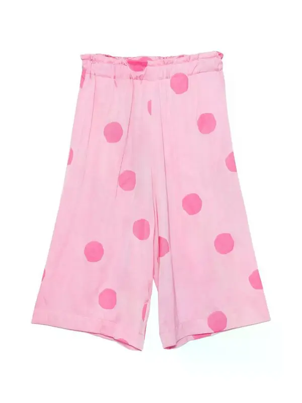 Avn Polka Dot Wide-leg Trousers - Pink