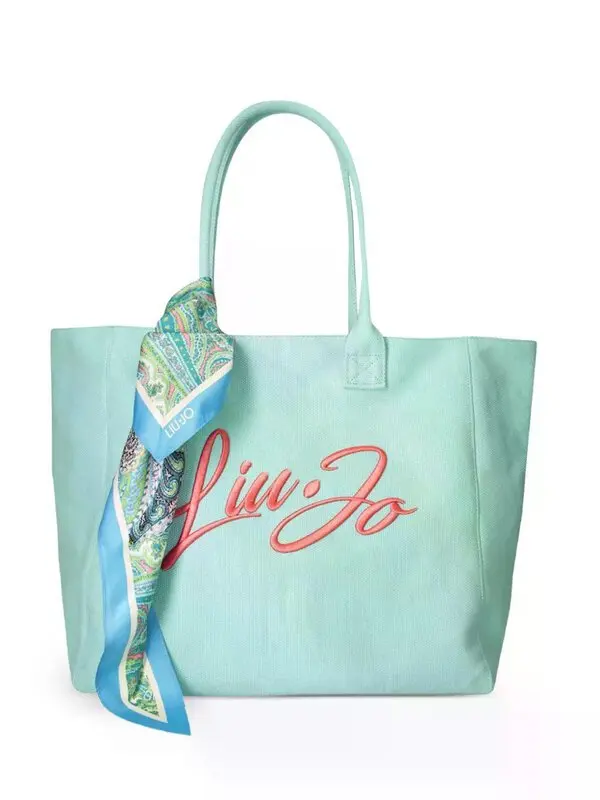 Liu Jo Logo Embroidered Tote Bag - Blue