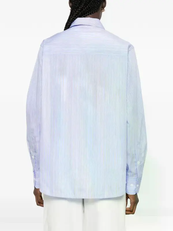 ANINE BING Striped Long-sleeve Shirt