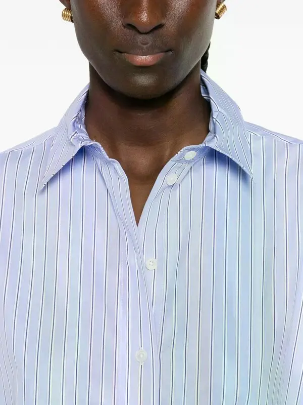 ANINE BING Striped Long-sleeve Shirt