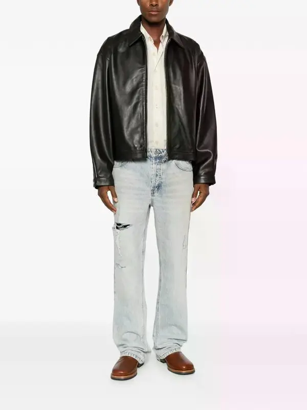 COLE BUXTON Distressed Acid-wash Jeans