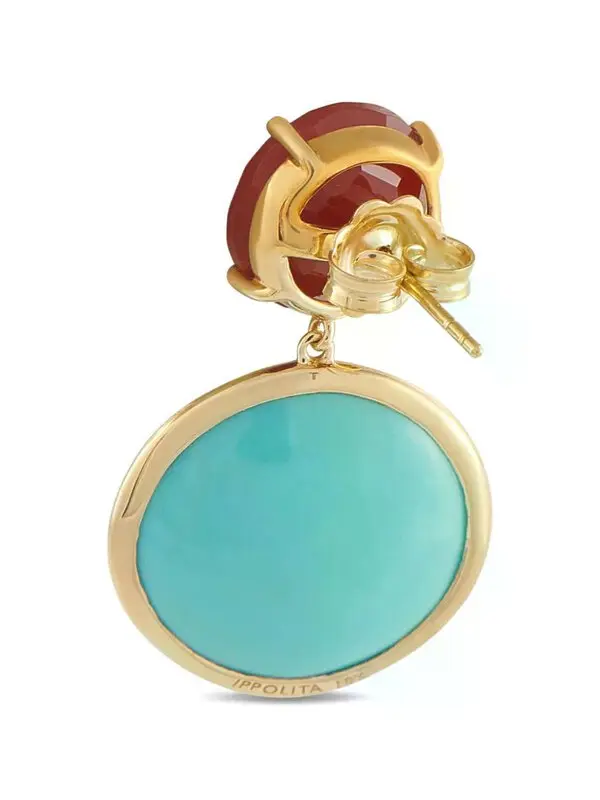 Ippolita 18k Yellow Turquoise And Carnelian Earrings