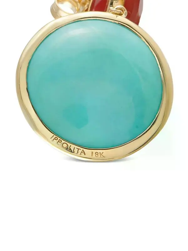 Ippolita 18k Yellow Turquoise And Carnelian Earrings