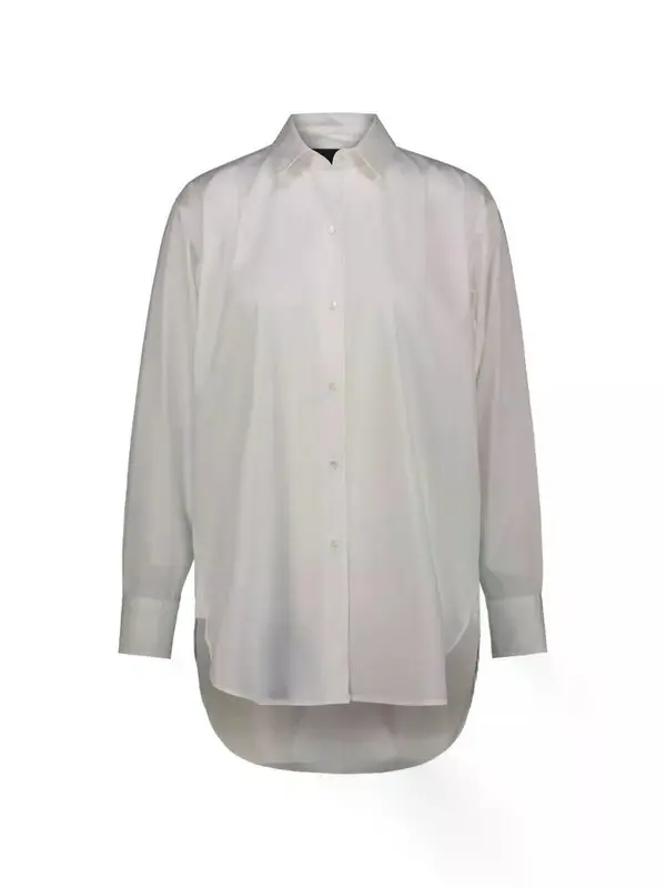 DRHOPE Classic Collar Cotton Button-down Shirt - White