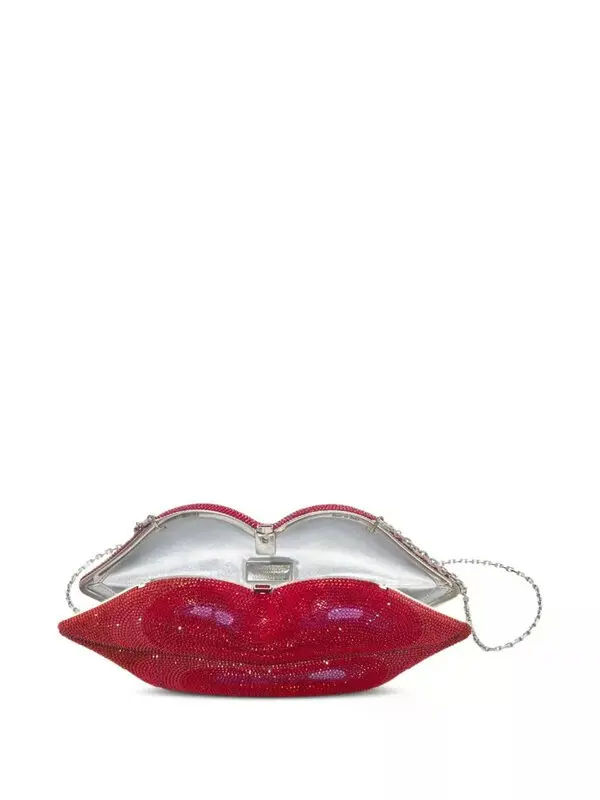 Judith Leiber Hot Lips Crystal-embellished Clutch Bag