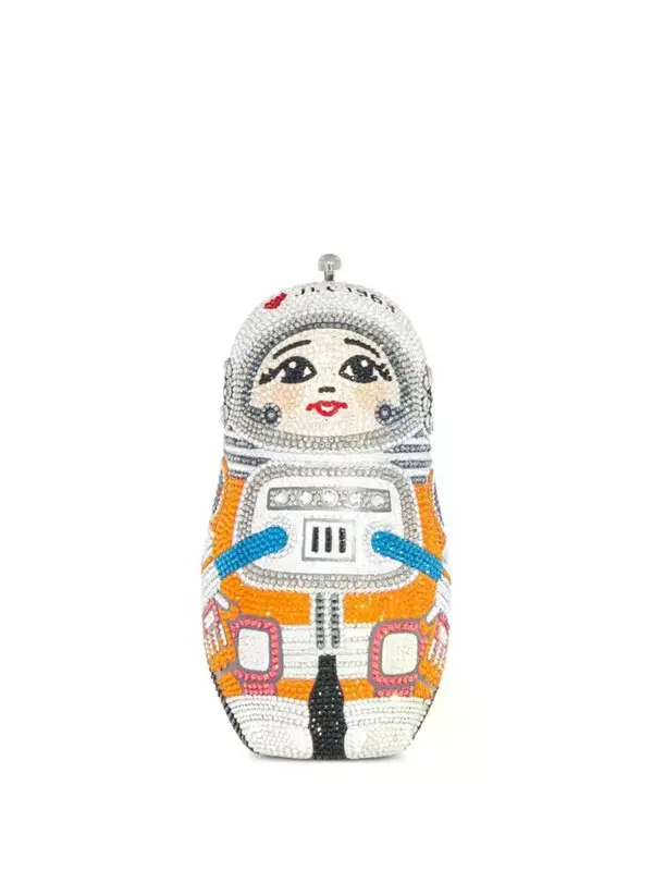 Judith Leiber Crystal-embellished Astronaut Clutch Bag - White