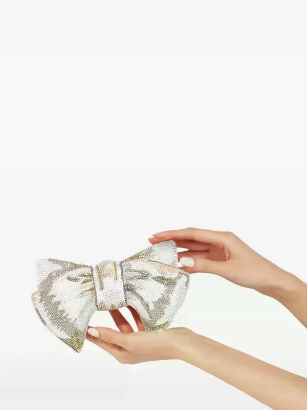 Judith Leiber Just For You Bow Crystal-embellished Clutch Bag