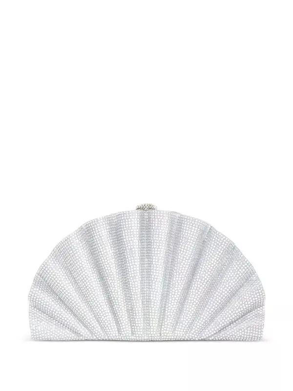 Judith Leiber Origami Fan Clutch Bag - Silver