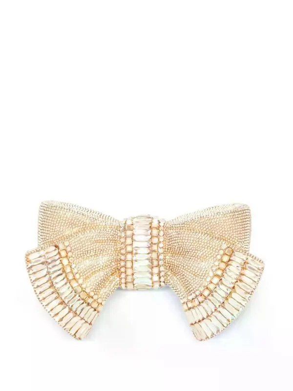Judith Leiber Bow Deco Gems Champagne Clutch Bag - Gold