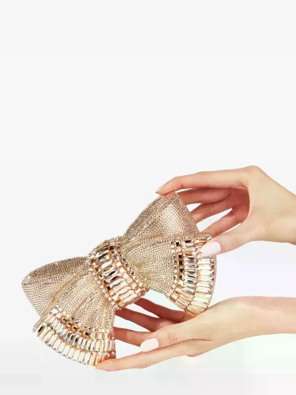 Judith Leiber Bow Deco Gems Champagne Clutch Bag