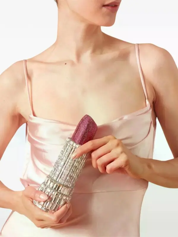 Judith Leiber Crystal Embellished Lipstick Clutch