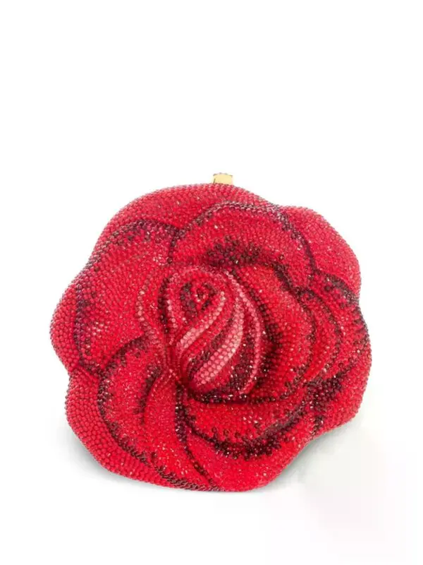 Judith Leiber Crystal Rose Clutch Bag - Red