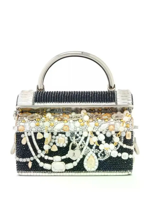 Judith Leiber Crystal Embellished Faux-pearl Tote Bag - Black
