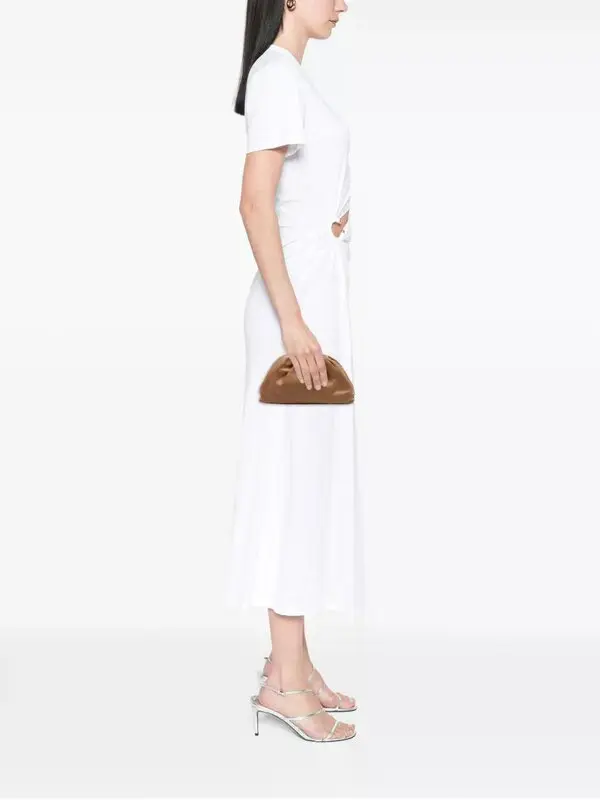 Bottega Veneta Lambskin Mini Pouch Clutch Bag - Brown