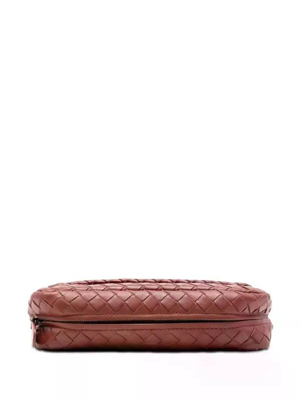 Bottega Veneta Mini Nappa Intrecciato Expandable Chain Flap Crossbody Bag - Red