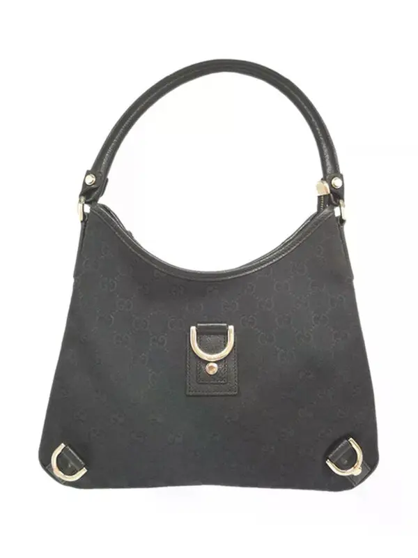 Gucci Gg Canvas Abbey D-ring Shoulder Bag - Black