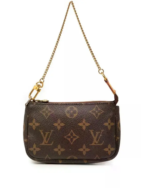 LOUIS VUITTON Monogram Mini Pochette Accessoires Handbag - Brown