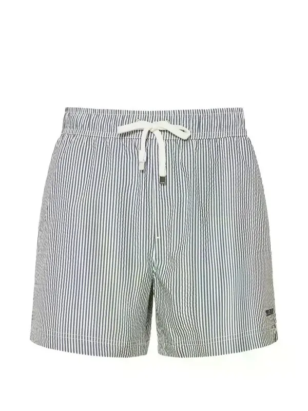 Zegna Striped Swim Shorts - Blue