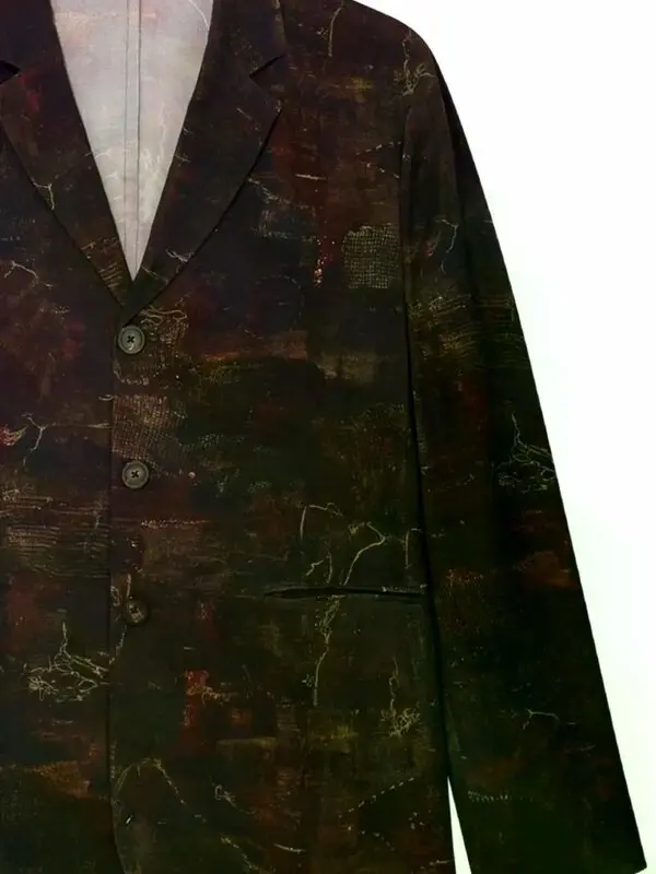 Emporio Armani Abstract-print Single-breasted Jacket