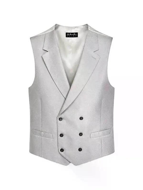 LUIGI BIANCHI MANTOVA Double-breasted Peaked-lapel Waistcoat - Grey