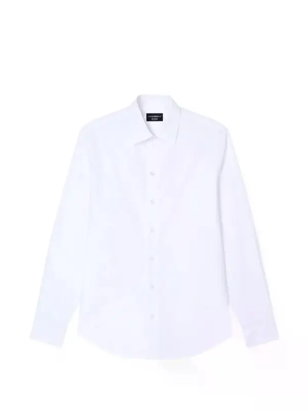 Emporio Armani Classic-collar Long-sleeve Shirt - White