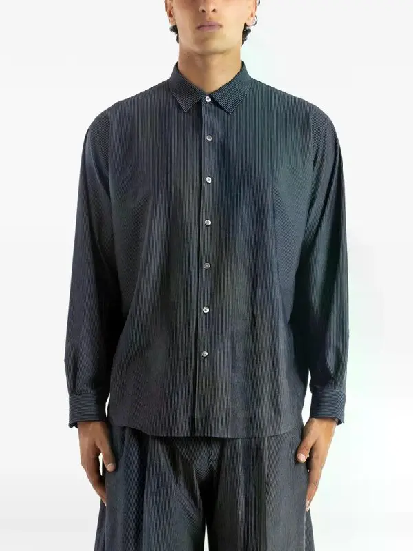 KANEMASA PHIL Atmosphere Pinstripe Shirt