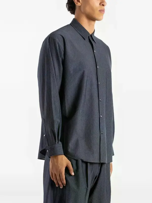 KANEMASA PHIL Atmosphere Pinstripe Shirt