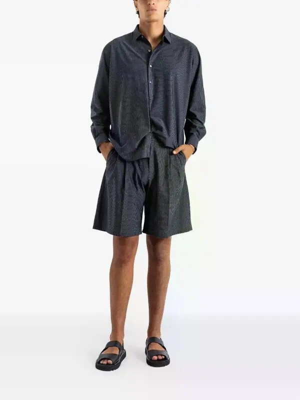 KANEMASA PHIL Striped Pleated Shorts