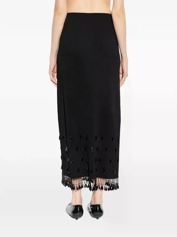 BY MALENE BIRGER Estilla Beaded Fringe Maxi Skirt