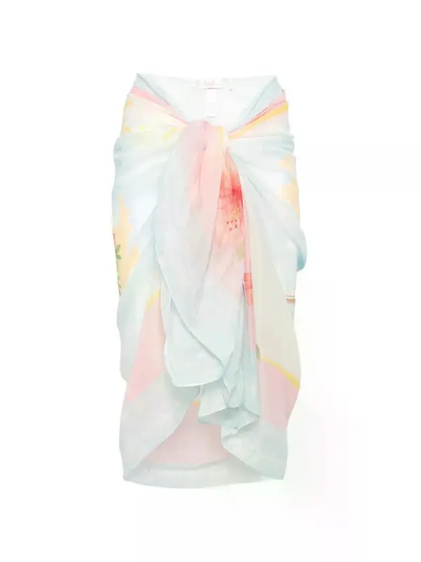 MC2 SAINT BARTH Tropical-print Side-tie Sarong