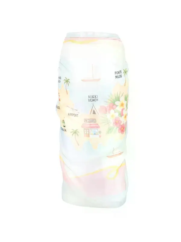 MC2 SAINT BARTH Tropical-print Side-tie Sarong
