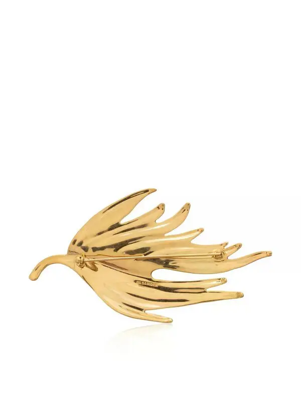 JIL SANDER Leaf Motif Brooch