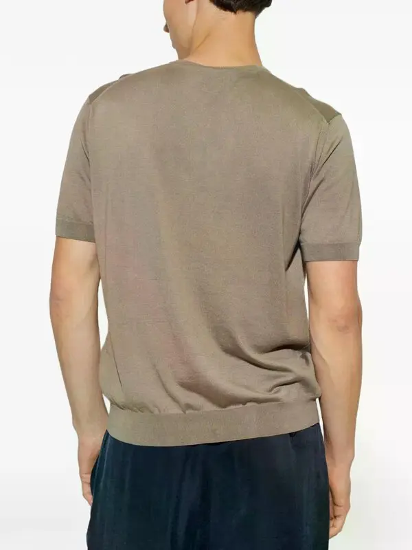 Giorgio Armani Embroidered-logo Short-sleeve T-shirt