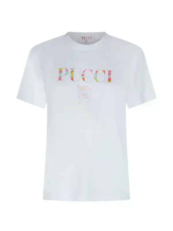 Emilio Pucci Logo Print T-shirt - White