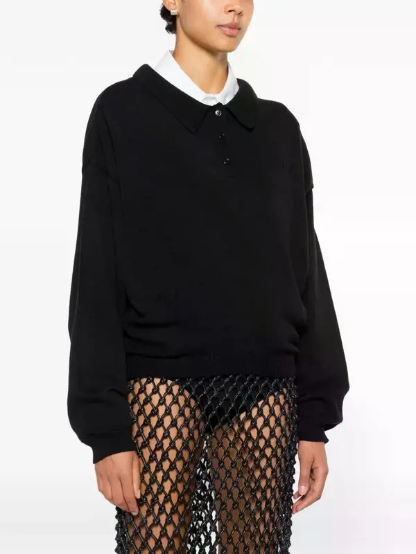 Marie Adam-Leenaerdt Logo-embroidered Polo-style Sweater